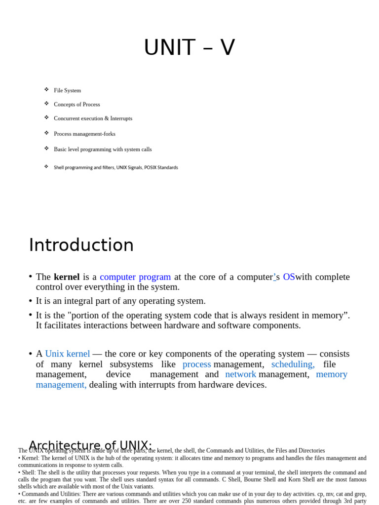UNIT – V | PDF | Process (Computing) | Operating System