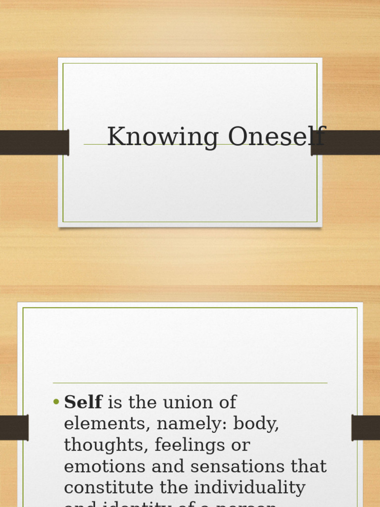 Knowing Oneself | PDF