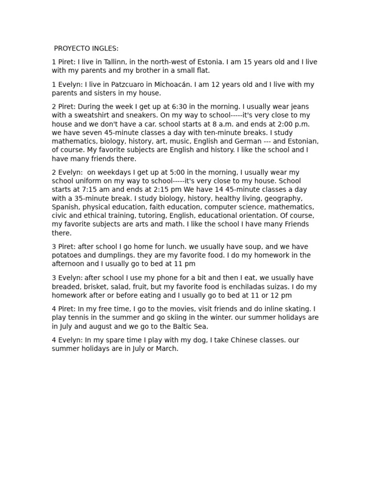 Proyecto Ingles | PDF