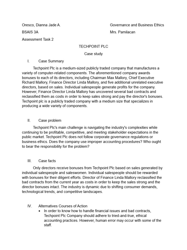 Case Study - MGT 3 | PDF