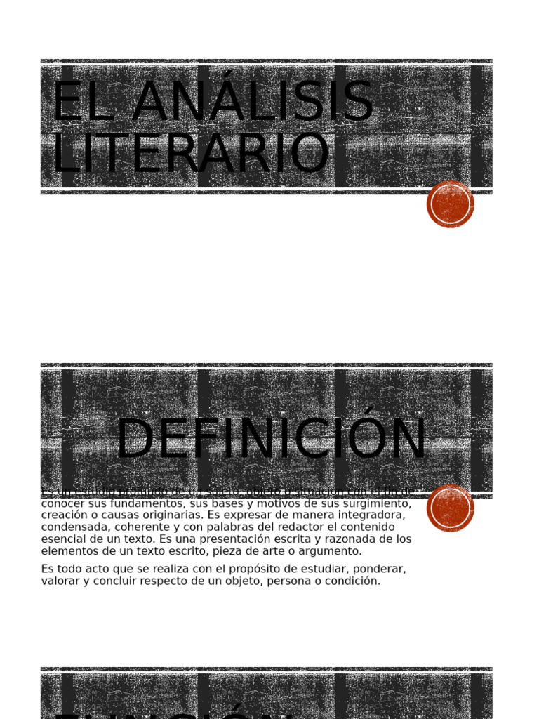 El Análisis Literario | PDF | Autor | Narración