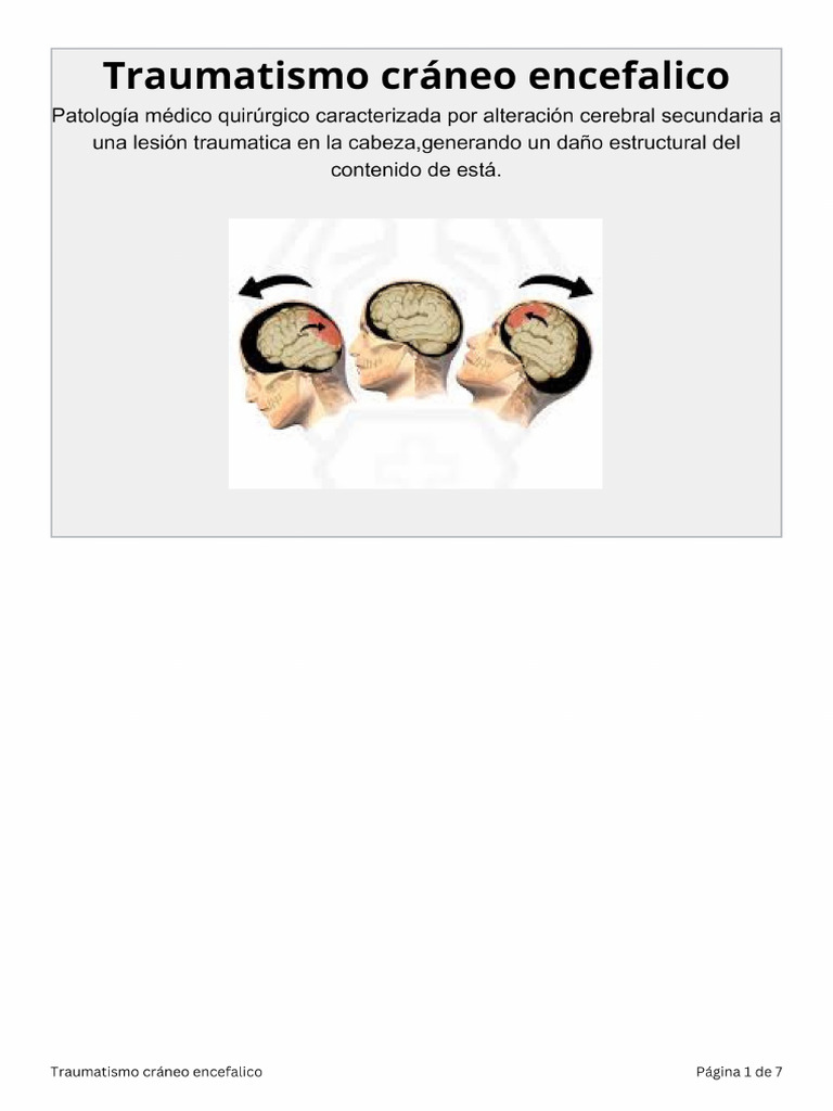 Traumatismo Cráneo Encefalico - 20240627 - 192102 - 0000 | PDF