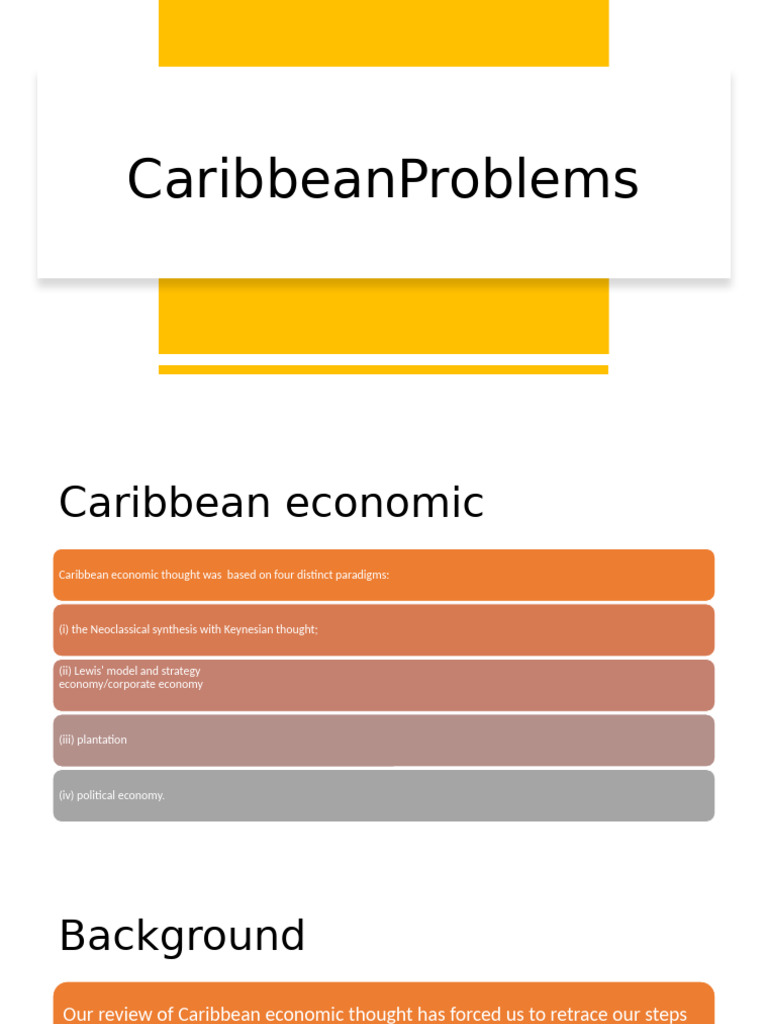 Lect 13 FOUN 1301 Caribbean Problems | PDF