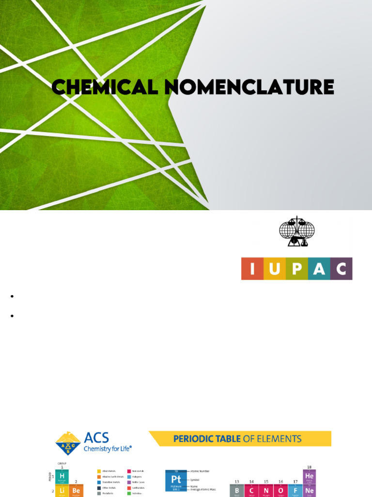 Chemical Nomenclature | PDF