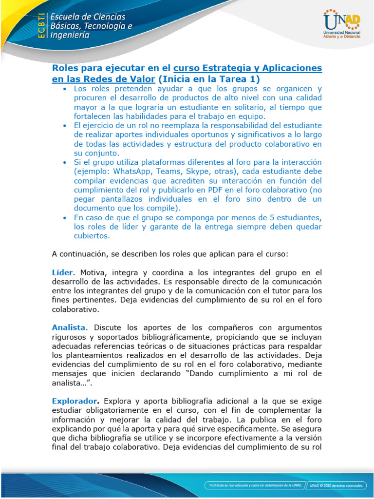 Anexo 1. Roles para Elegir, Ejercer y Evidenciar | PDF