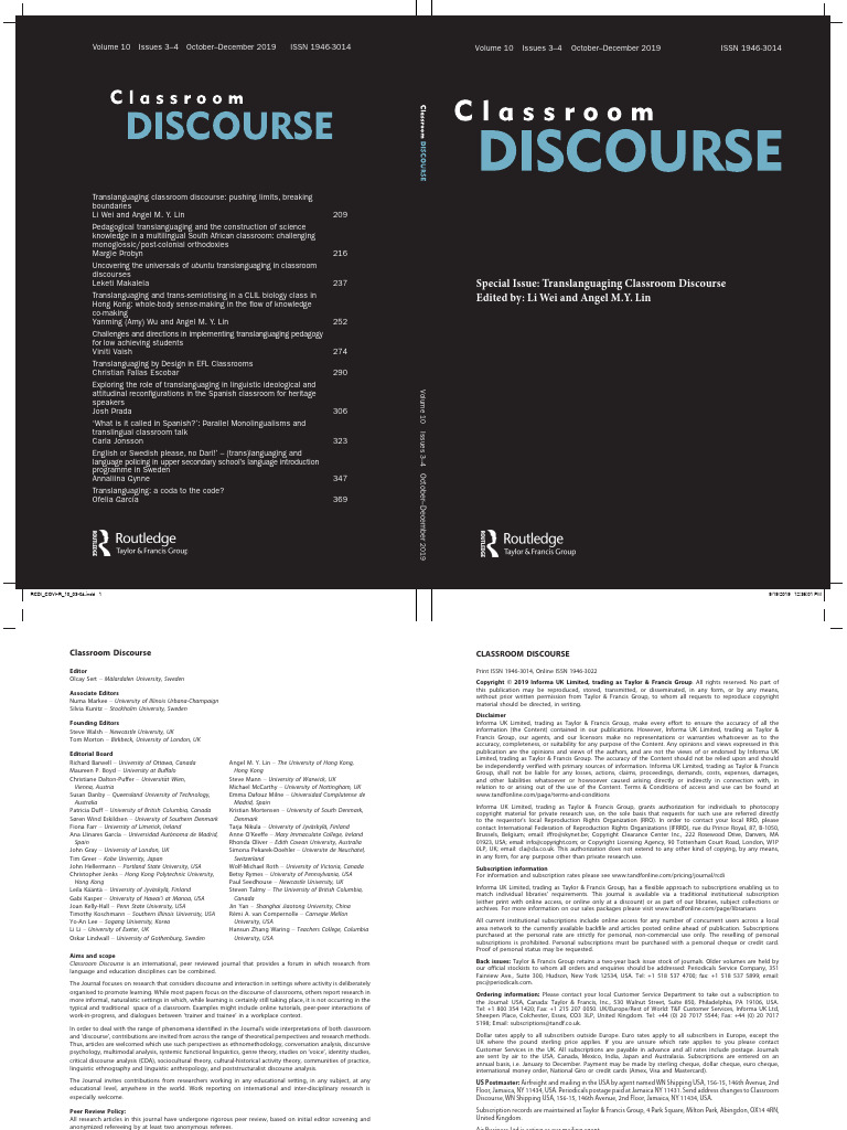 Translanguaging Classroom Discourse Push | PDF