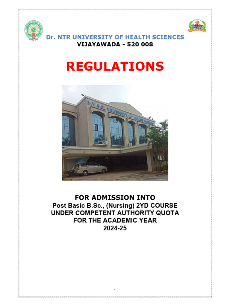 Post Basic (N) 2 YDC Regulation 2024 | PDF