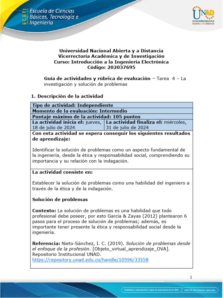 Guía de Actividades y Rúbrica de Evaluación - Unidad 2 - Tarea 4 - La Investigación y Solución ...