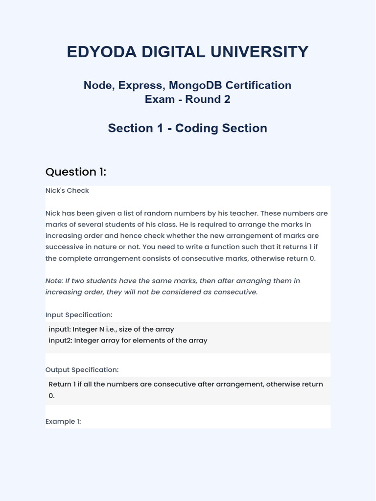 2024 - Node, Express, Mongo Certification Exam - Game Rental | PDF ...