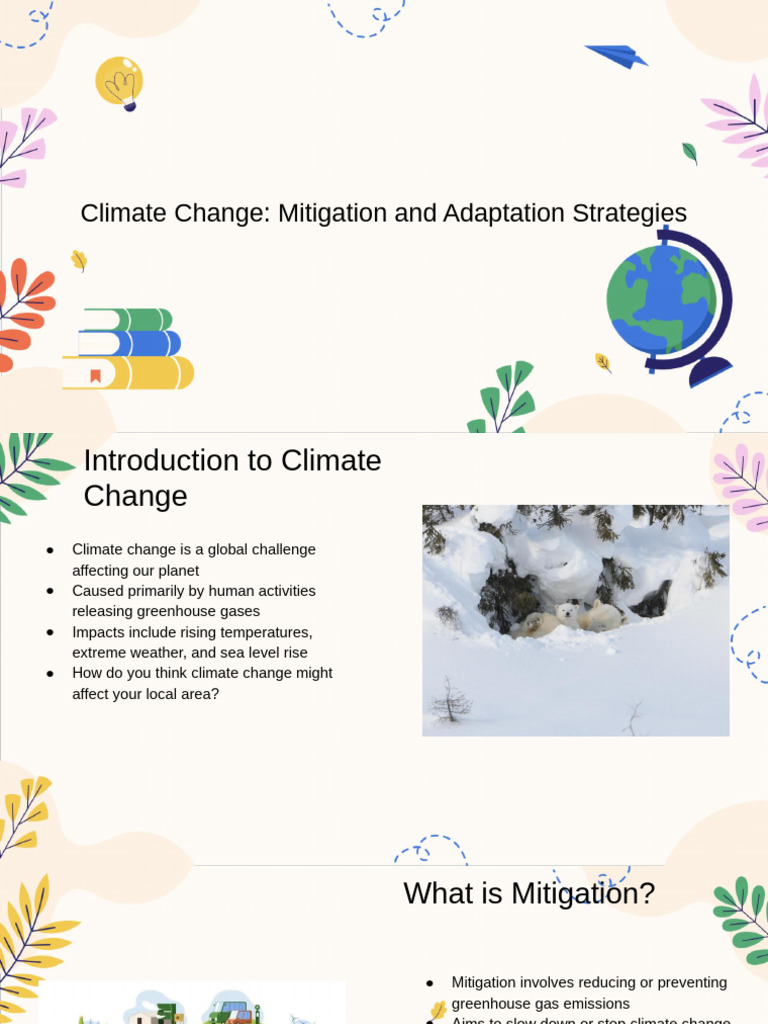 Climate Change Mitigation and Adaptation Strategies | PDF