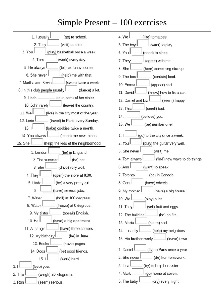 Simple Present | PDF