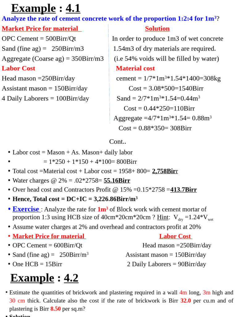 Examples Cost Analysis in Eng | PDF