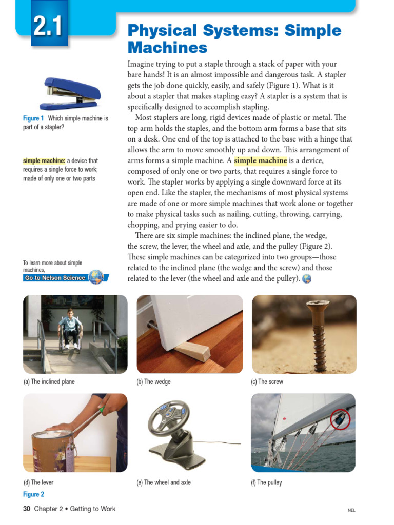2.1 Physical Systems-SImple Machines | PDF
