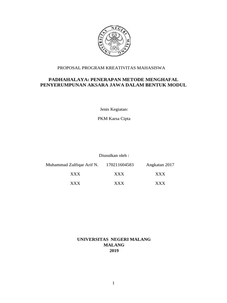 Proposal PKM KC | PDF | Career & Growth