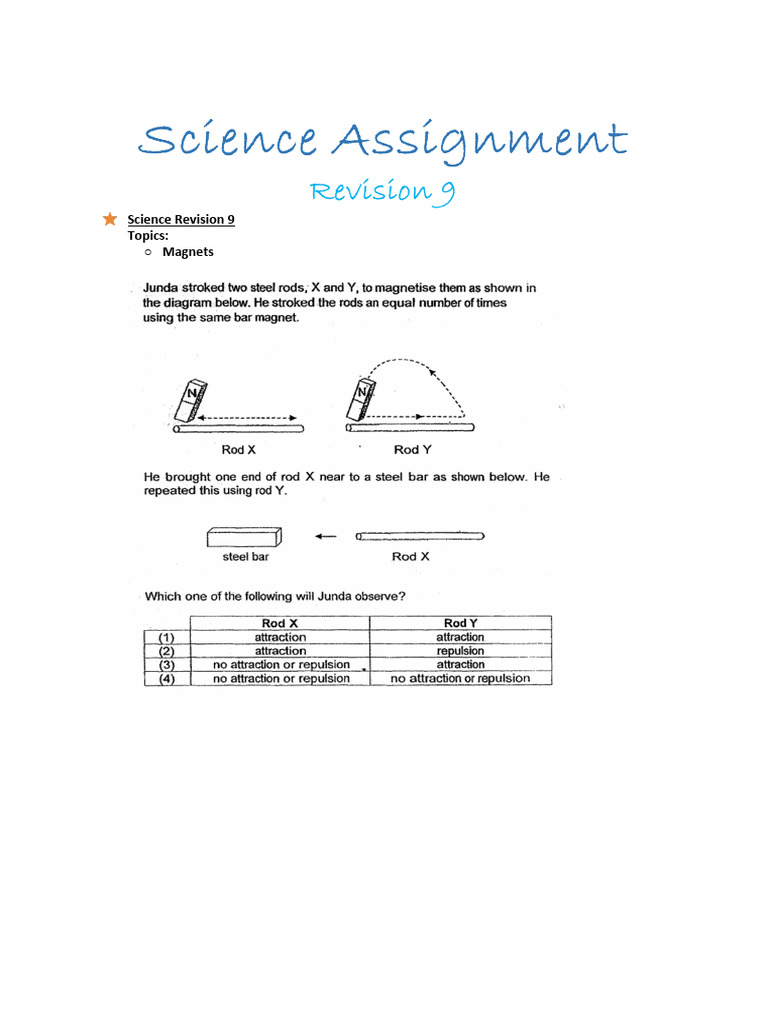 Science Revision - Magnets | PDF