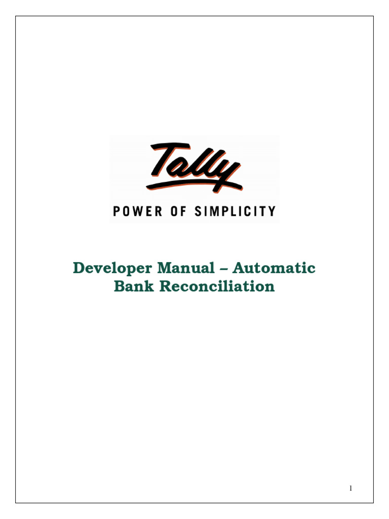 Developer Manual - Automatic Bank Reconciliation | PDF