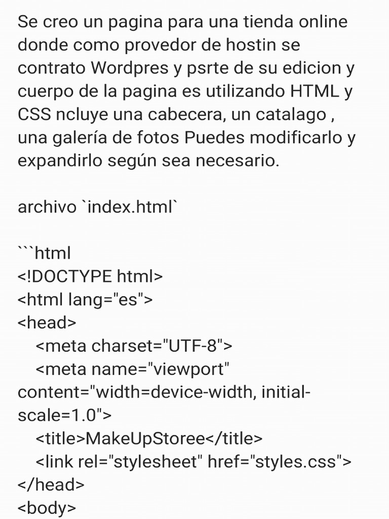 Manual de Programador | PDF