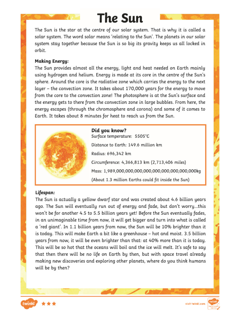 The Sun Lifespan | PDF