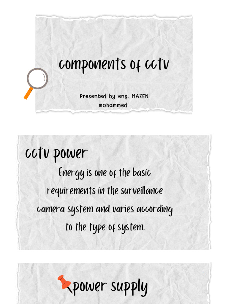 Components of CCTV | PDF
