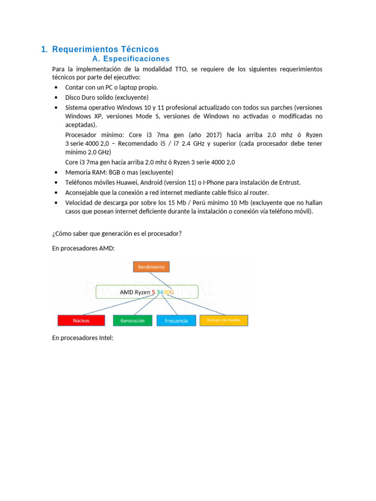 Requisitos Técnicos para Modalidad TTO | PDF
