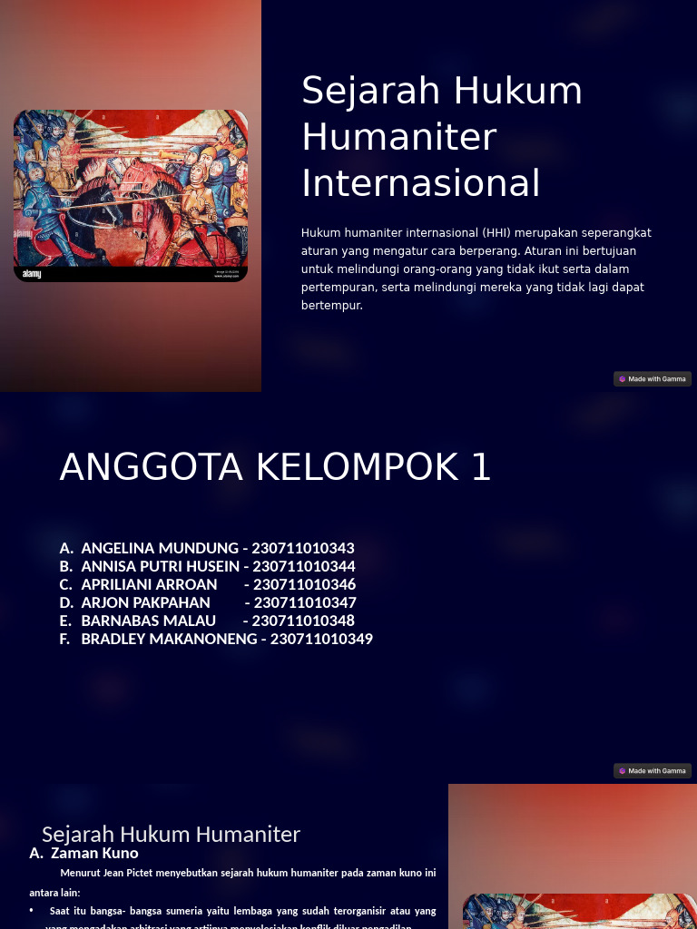 Sejarah Hukum Humaniter Internasional ARJON | PDF