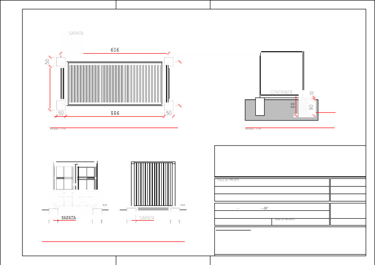 Sapata Container de 6 Metros | PDF