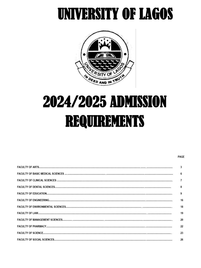 2024-2025 Admission Requirements | PDF
