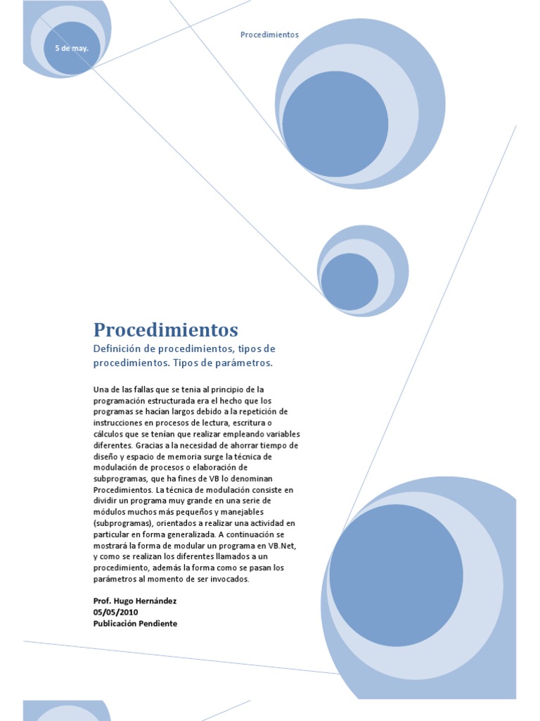 Subprogramas y Procedimeintos | PDF | Lenguaje de programación | Variable (informática)