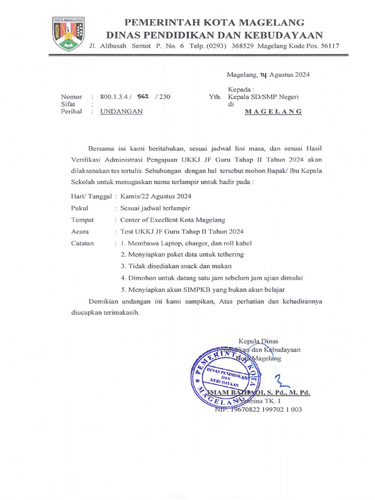 Undangan UKJJ Periode 2 2024 | PDF