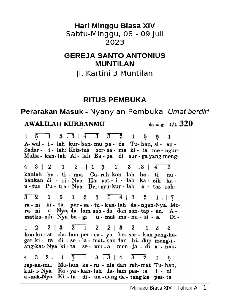 Minggu Biasa XIV-A-book | PDF