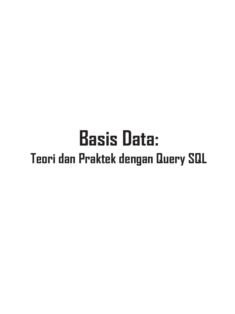 Basisdata Dengan MySQL | PDF