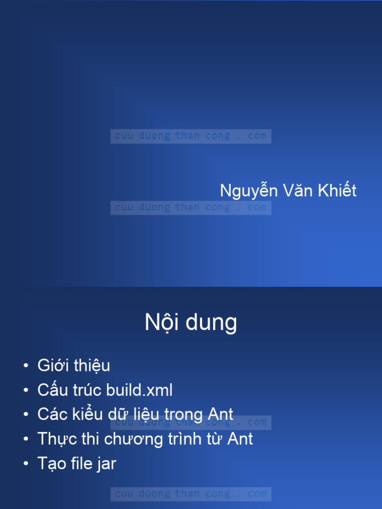 Lap Trinh Java Nguyen Van Khiet Java Ant (Cuuduongthancong - Com) | PDF