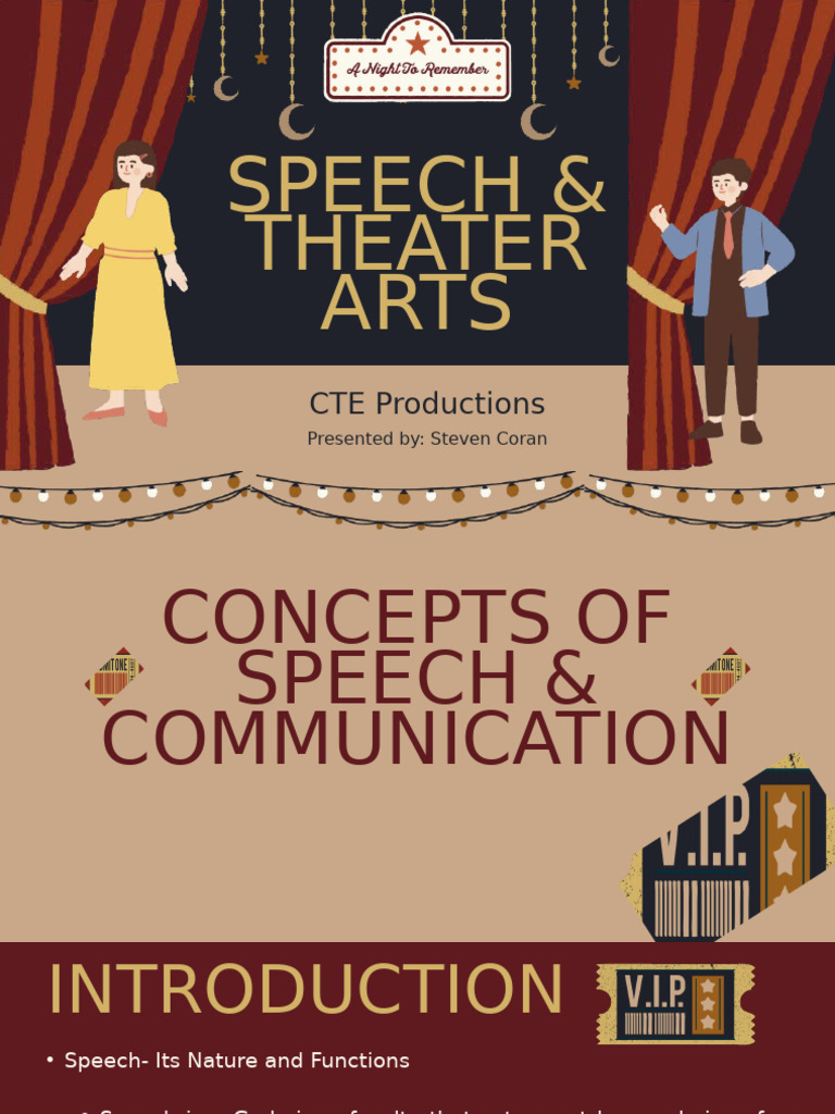 Speech Theater Arts | PDF | Nonverbal Communication | Communication