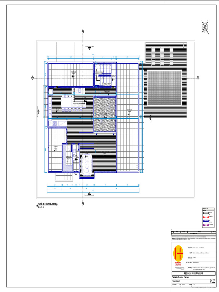 Proj-Arq-Pl05-Planta de Reforma Terraço-Den01-R00 | PDF