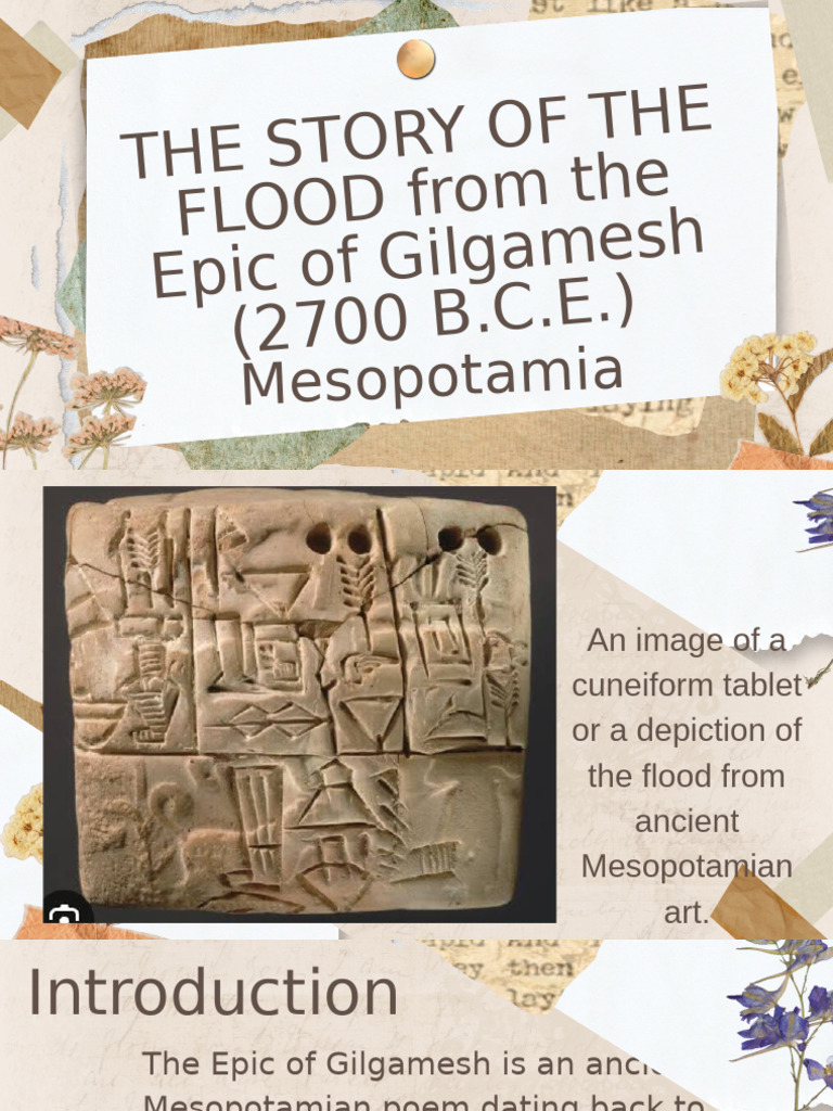 The Story About The Flood From The Epic of Gilgamesh | PDF