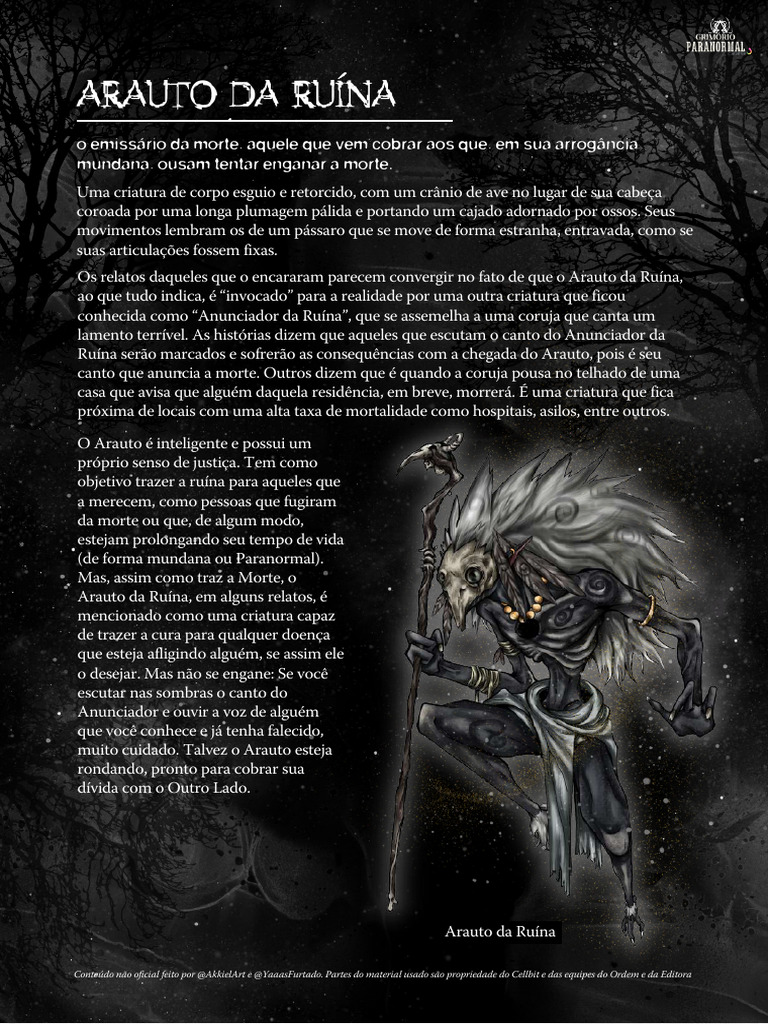 Ficha - Arauto Da Ruína e Anunciador Da Ruína | PDF