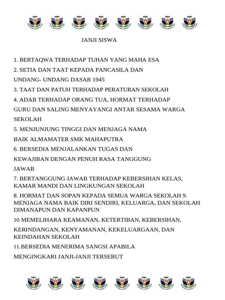 Janji Siswa | PDF