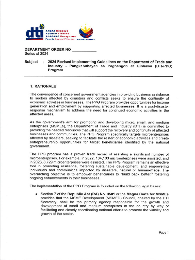 Department Order No. 24-126_2024 Revised Implementing Guidelines on the ...