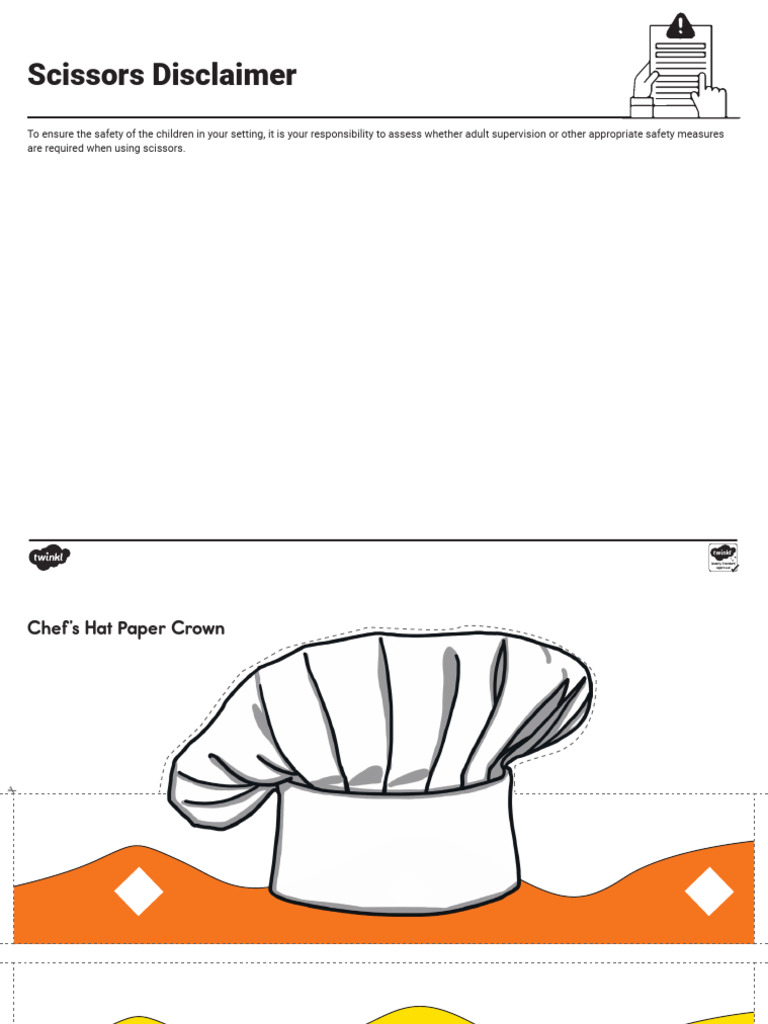 Color Chef's Hat Paper Crown | PDF