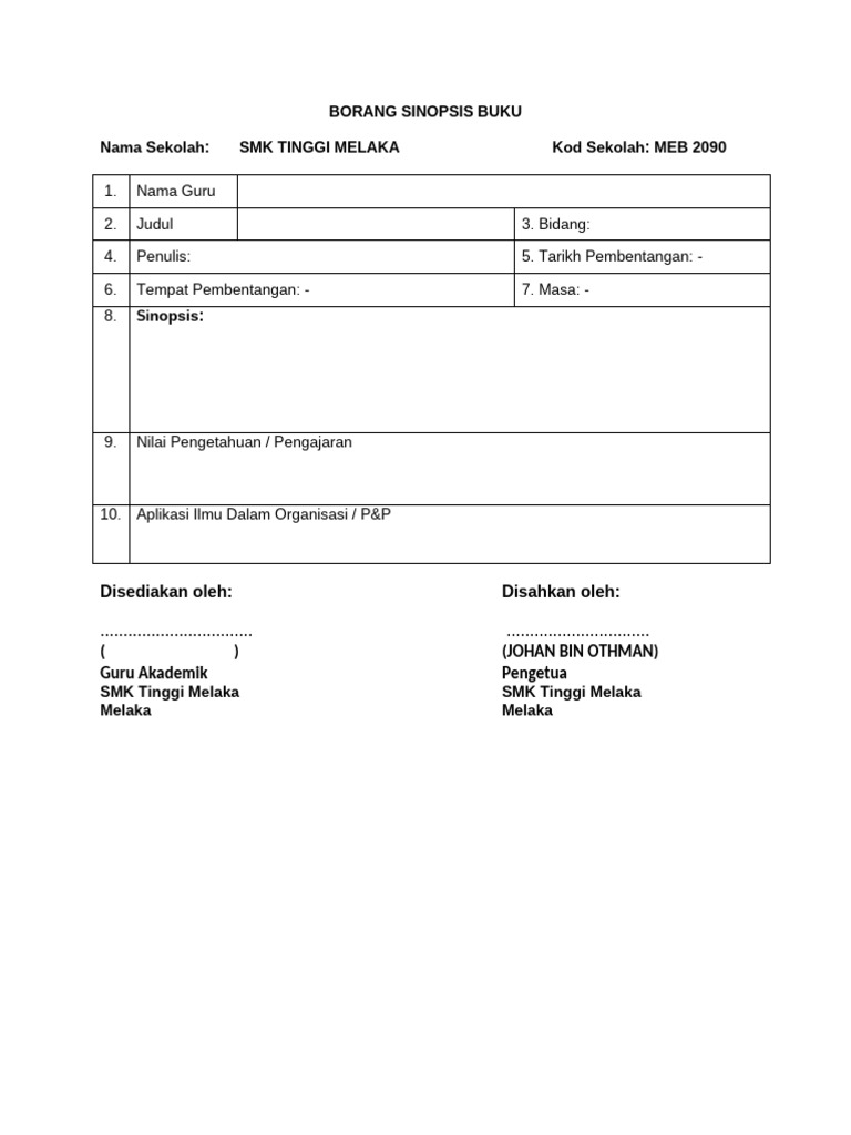 Contoh - Ulasan Buku | PDF