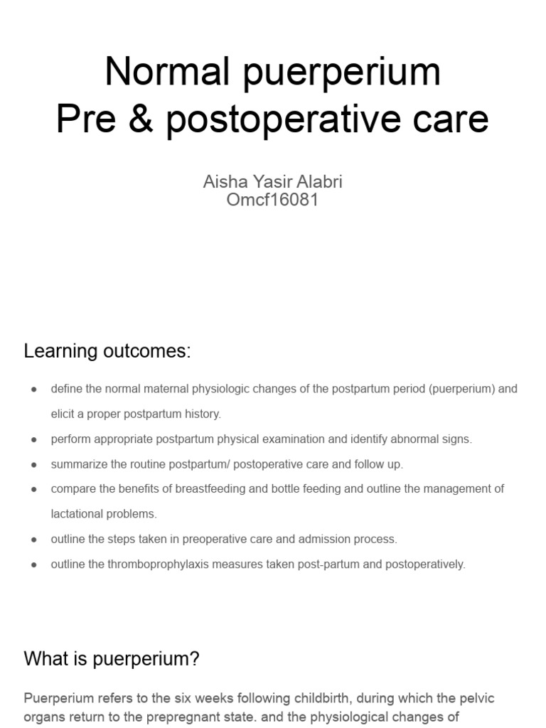 1.normal Puerperium | PDF