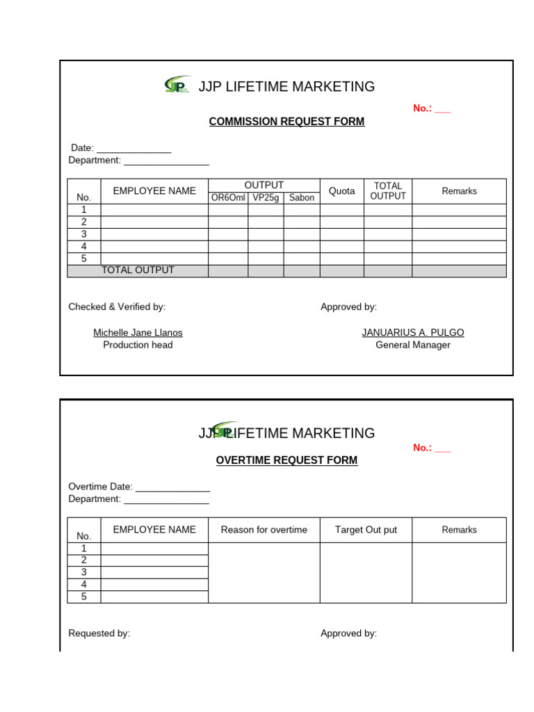 Overtime Form | PDF