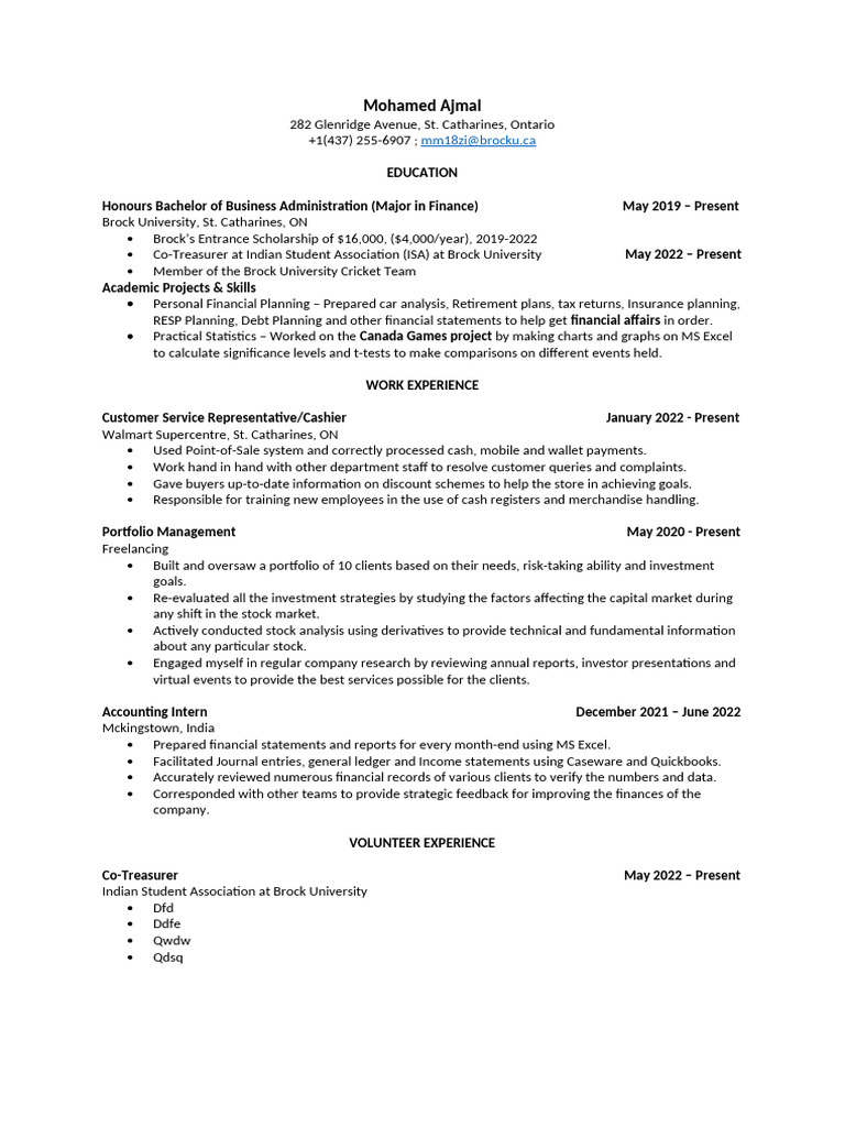 Mohamed Ajmal Resume | PDF