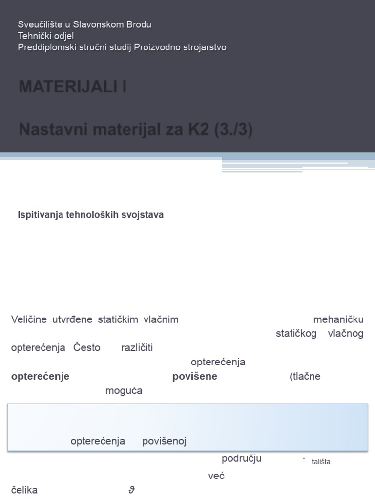 Materijali I Nastavni Materijal Za K2 (3./3) | PDF