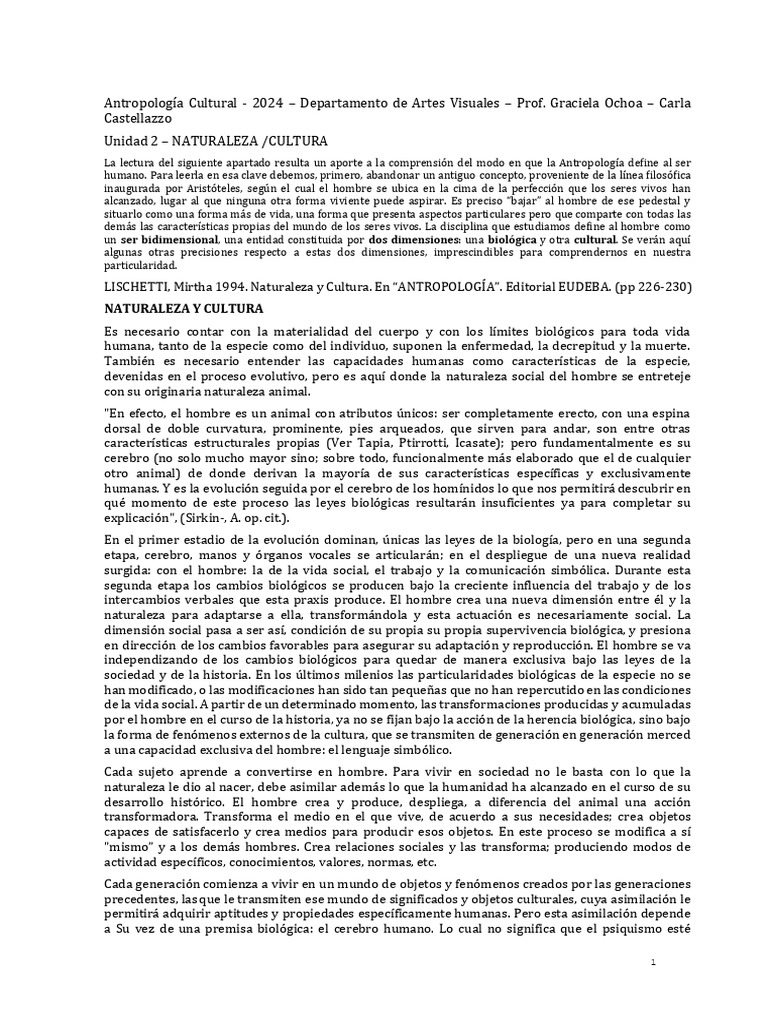 02-08-LISCHETTI (1994) Naturaleza y Cultura Pp. 226 A 230 | PDF