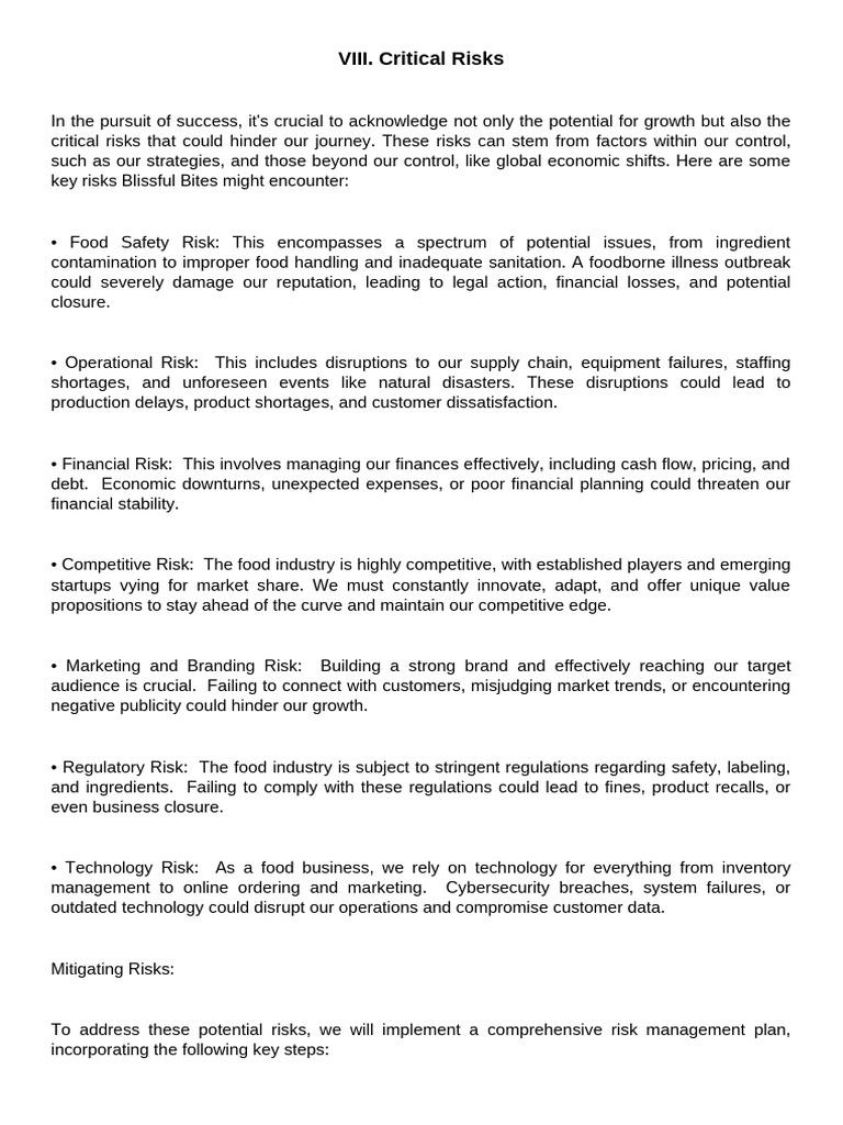 Viii Critical Risk | PDF