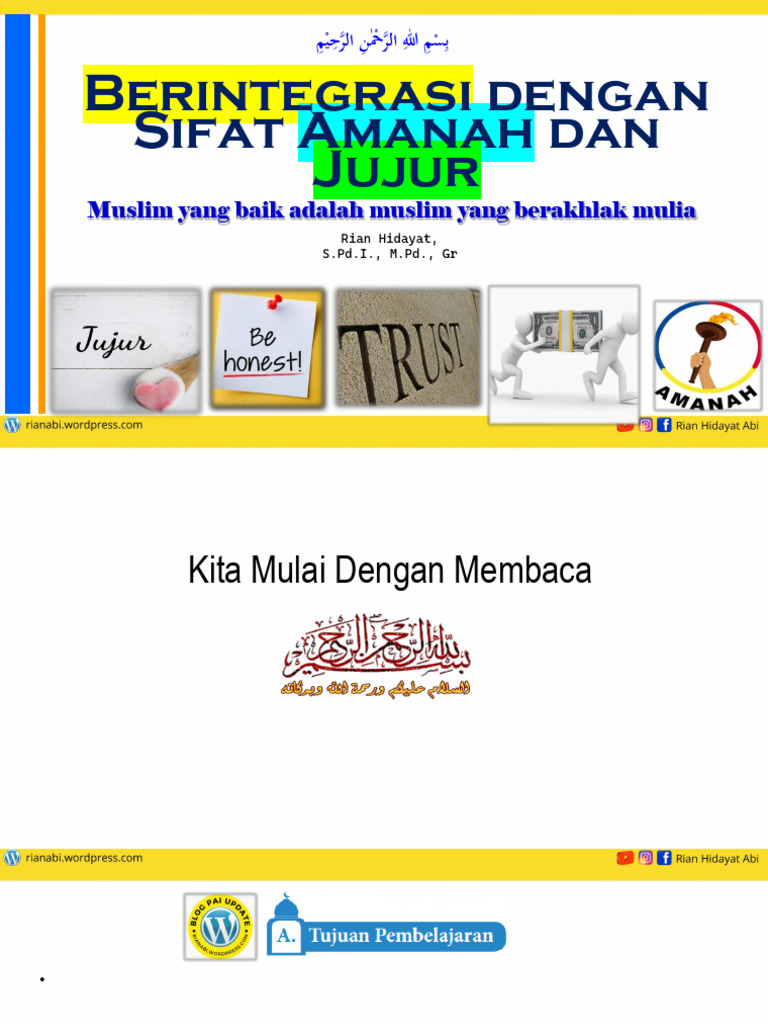 Bab 3 Amanah Dan Jujur | PDF