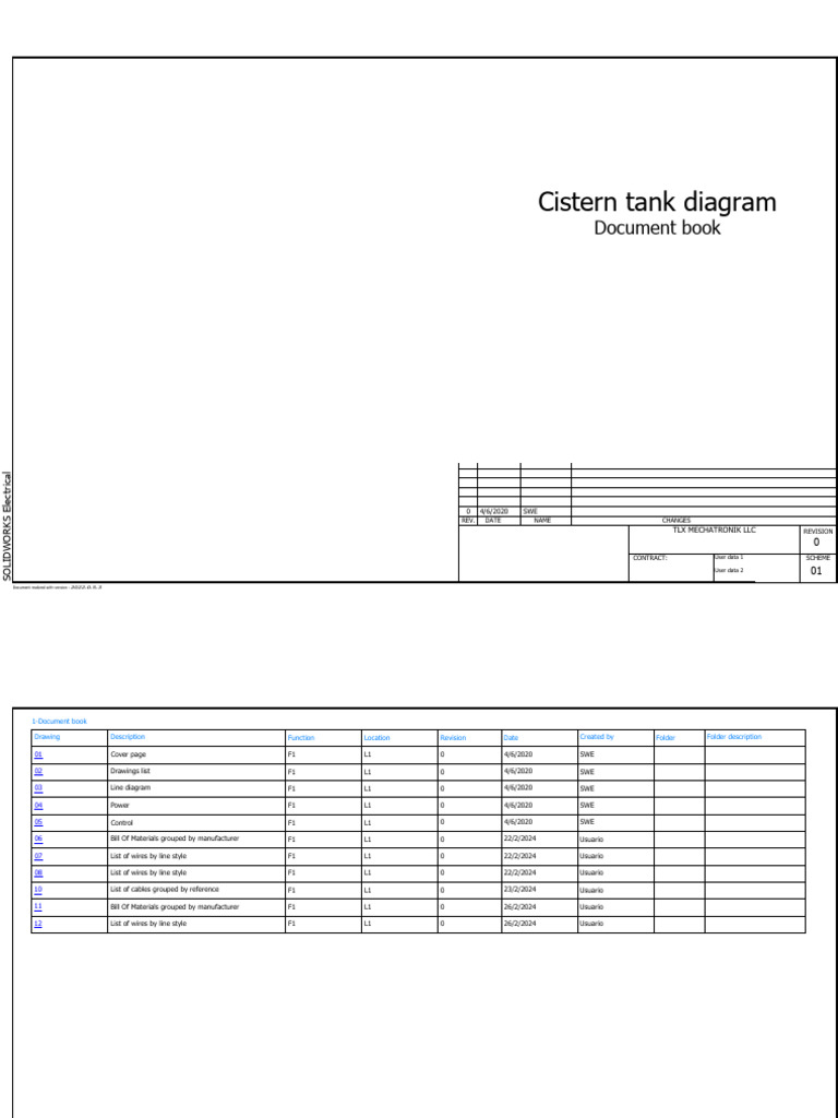 1-Diagram Cistern and Tank | PDF