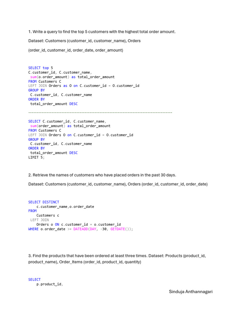 SQL CHEAT SHEET | PDF