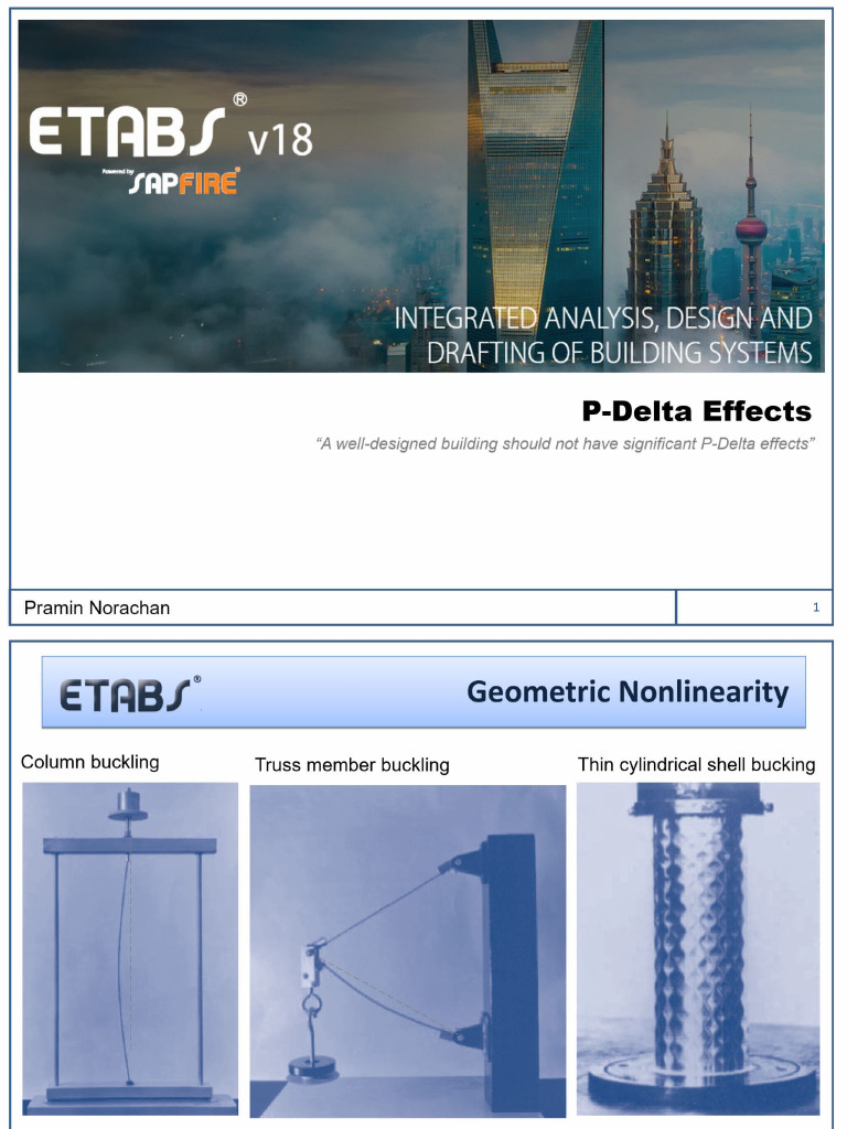 P-Delta Effect (Etabs) | PDF
